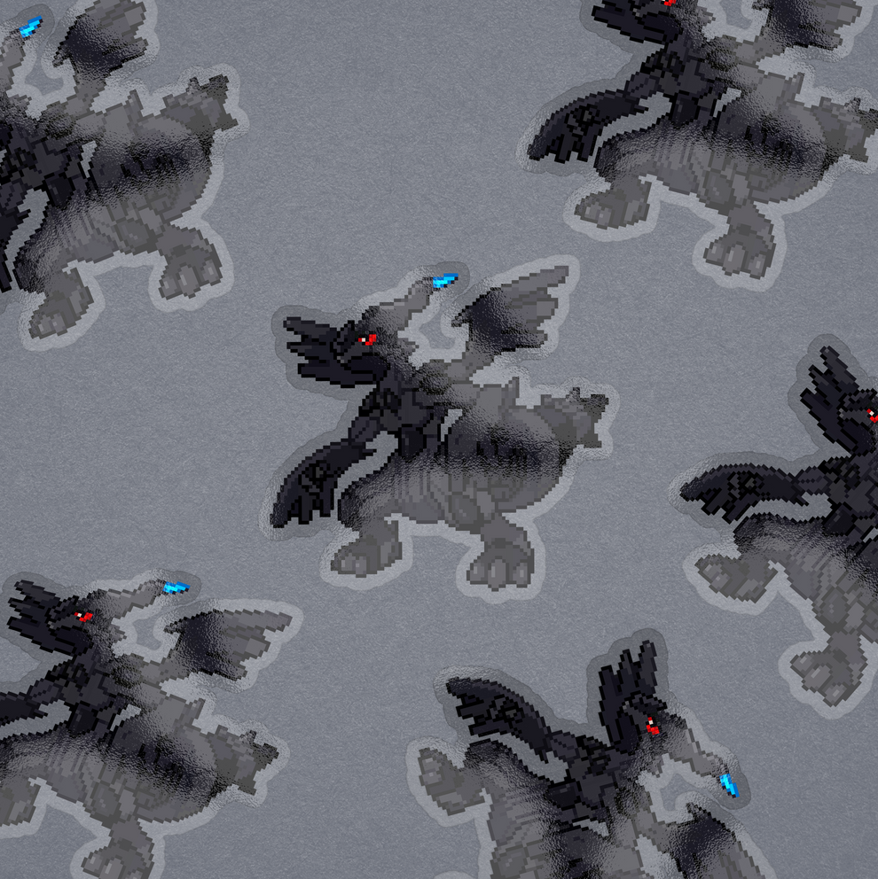 ZEKROM PIXEL STICKER – Kabigon